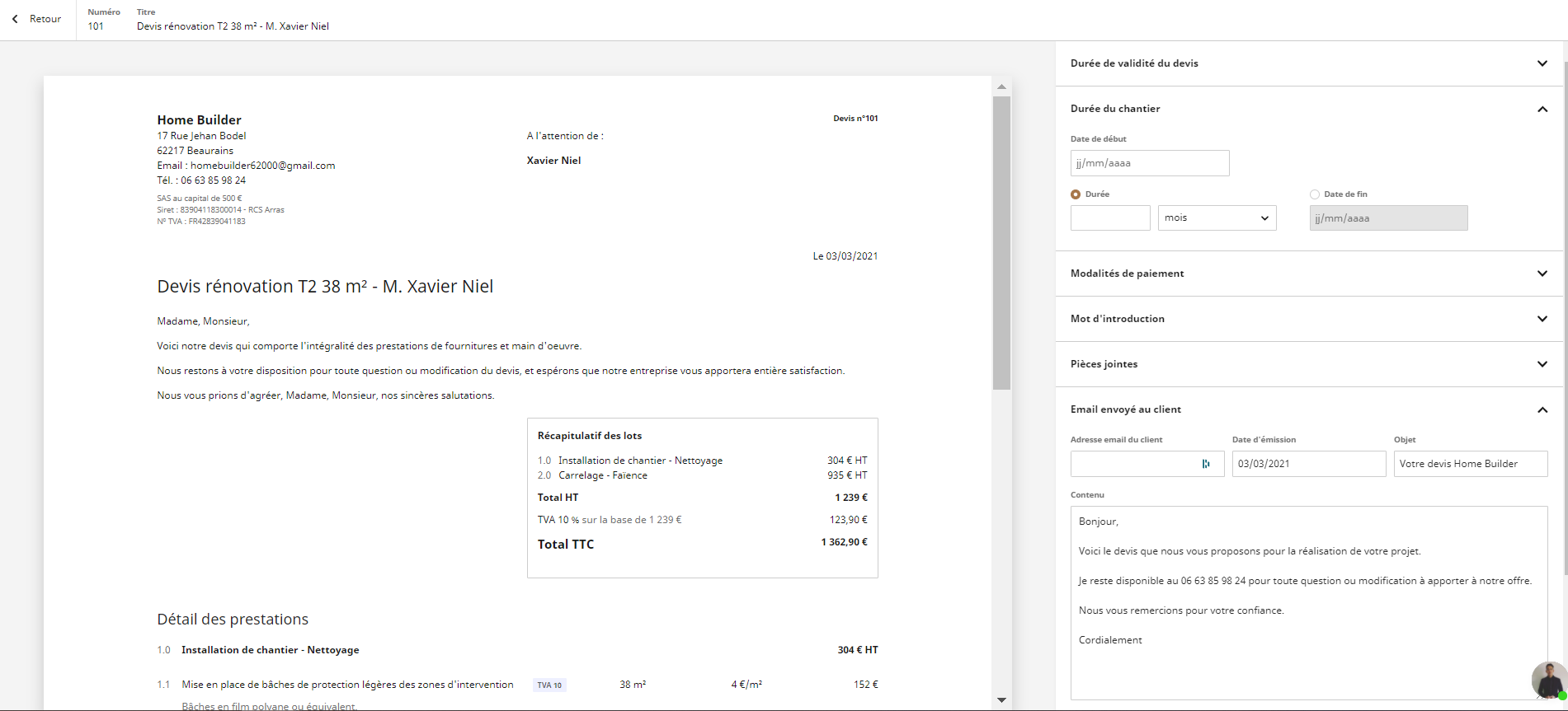 Logiciel Devis Factures Bâtiment Spécial BTP 2023
