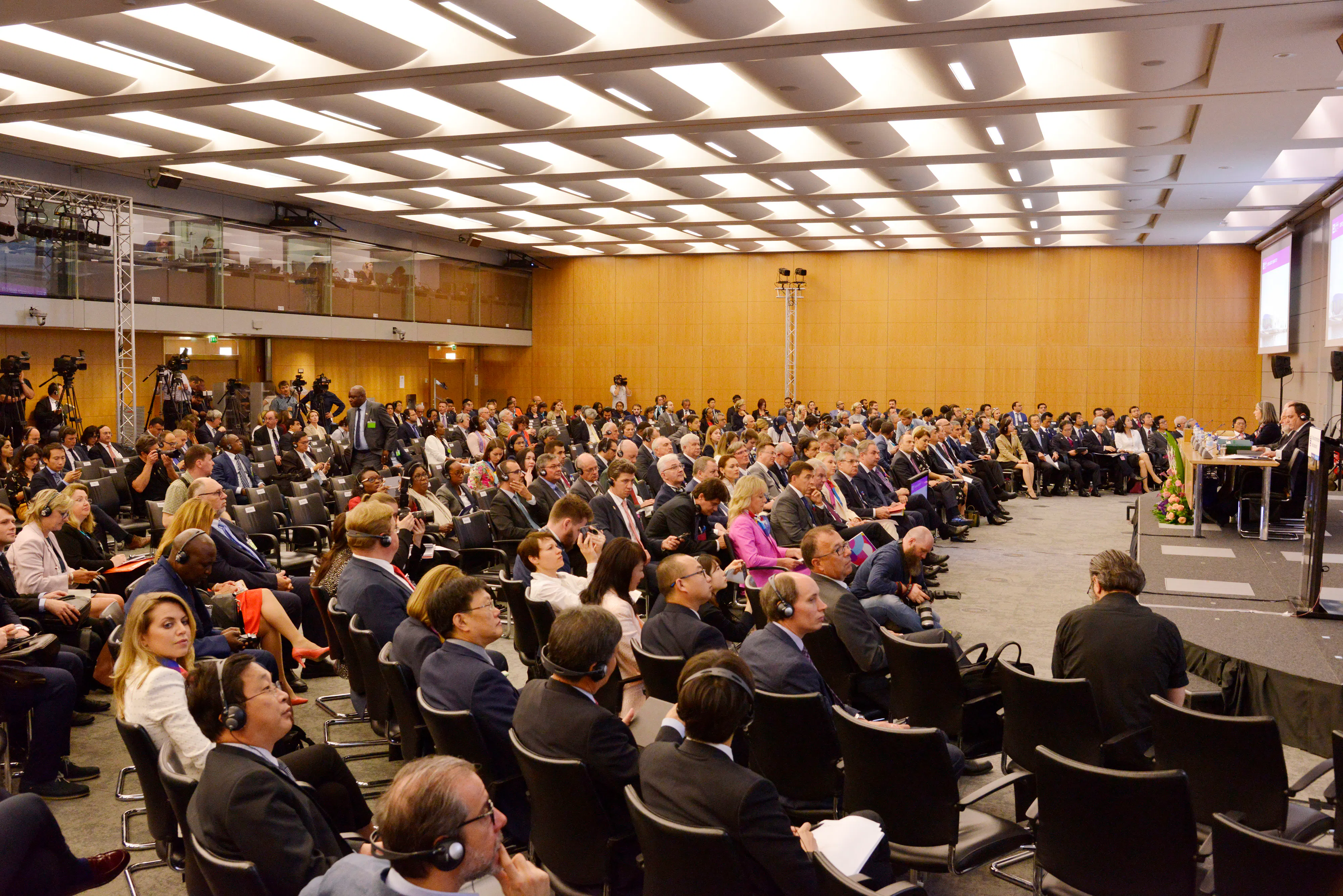 The Secretary General of the BIE Dimitri Kerkentzes at the symposium ...