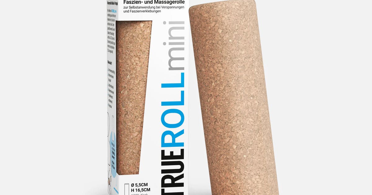 TRUEROLL mini by TRUETAPE® I The fascia roller made of 100% cork