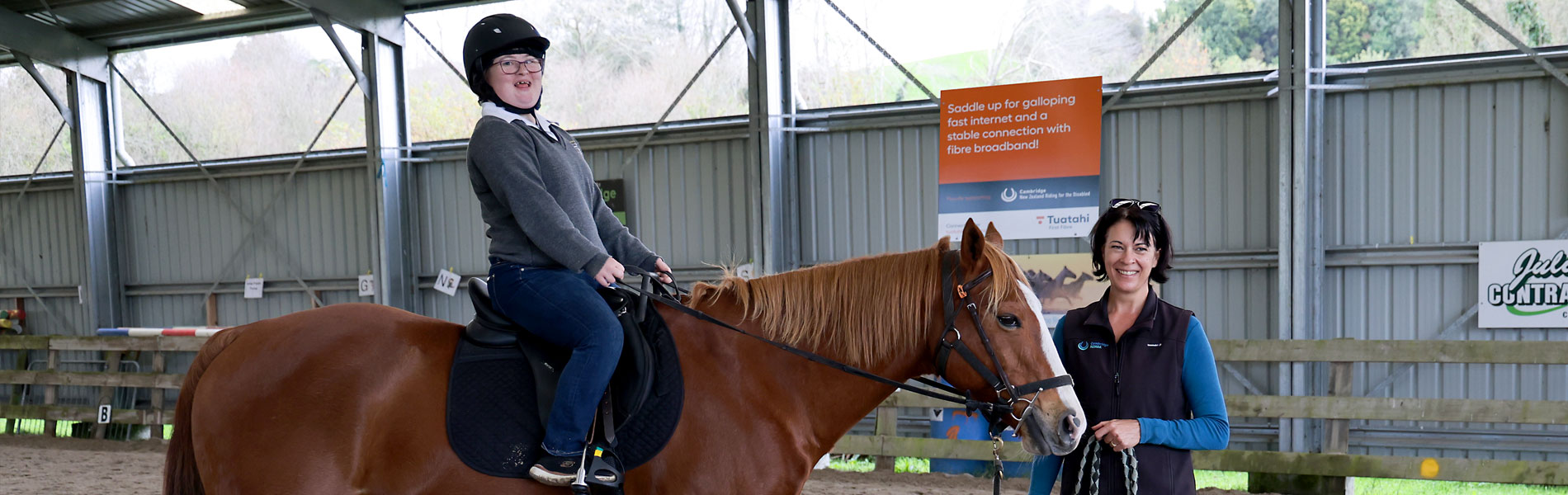Tuatahi First Fibre connects Riding for the Disabled
