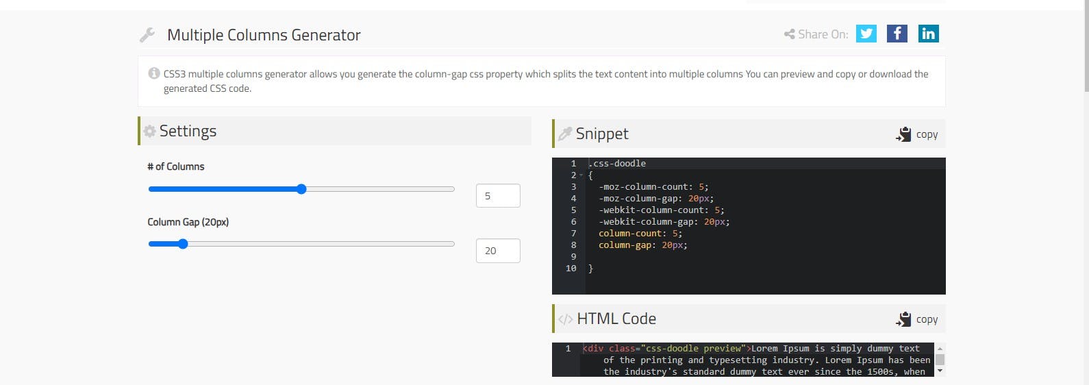Best CSS Multi-Column Generators for Web Developers Best CSS Multi-Column Generators for Web Developers