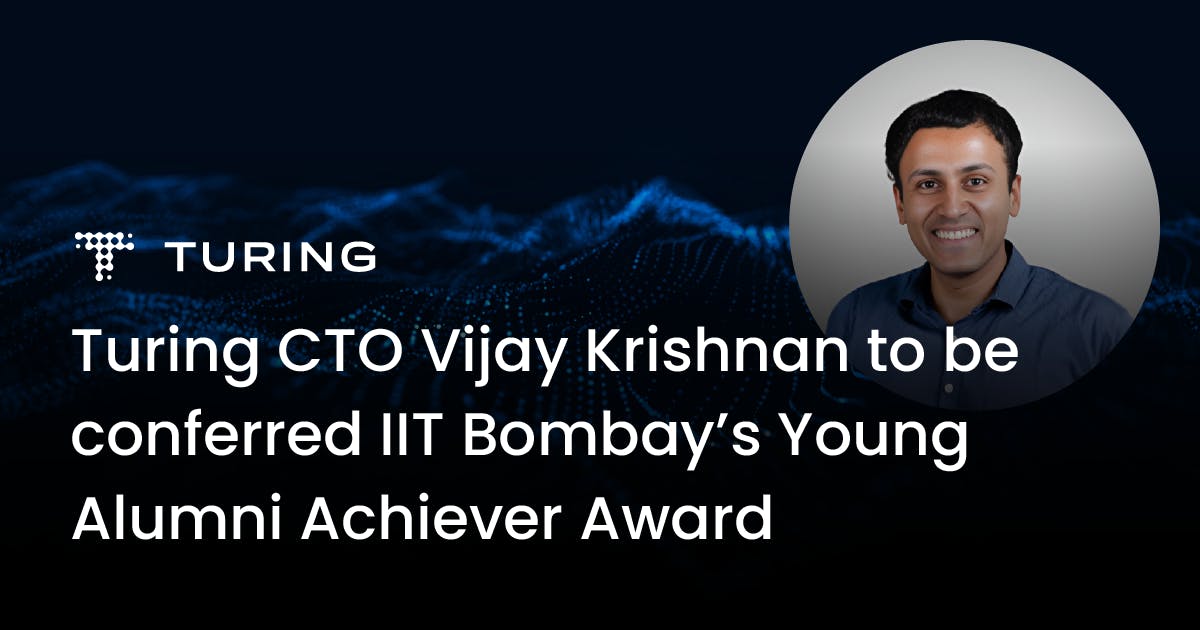 Turing Cto Vijay Krishnan To Be Conferred Iit Bombays Young Alumni
