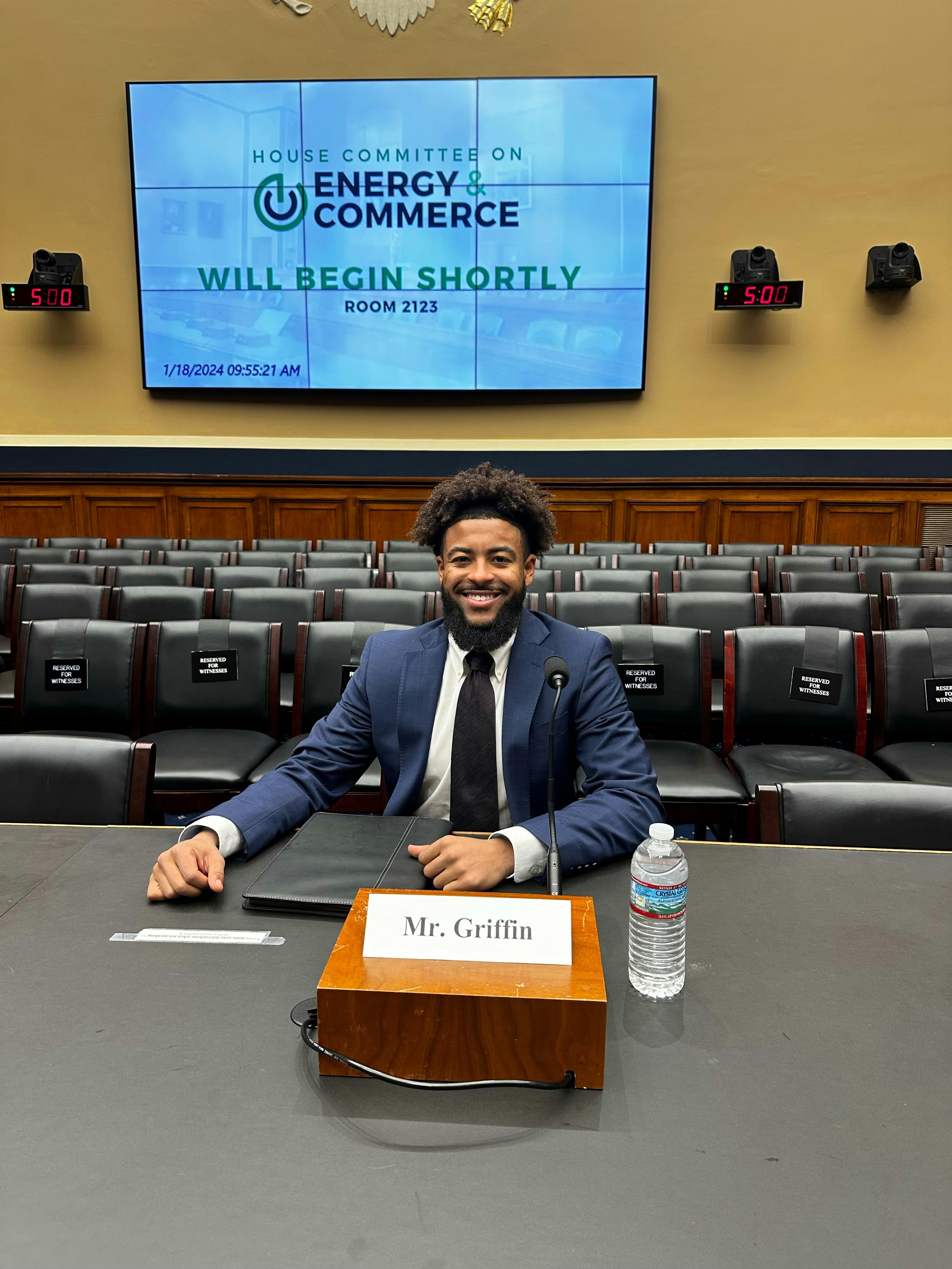 Chase Griffin: SEIS Alum Testifies Before Congress Opposing NIL Regulation