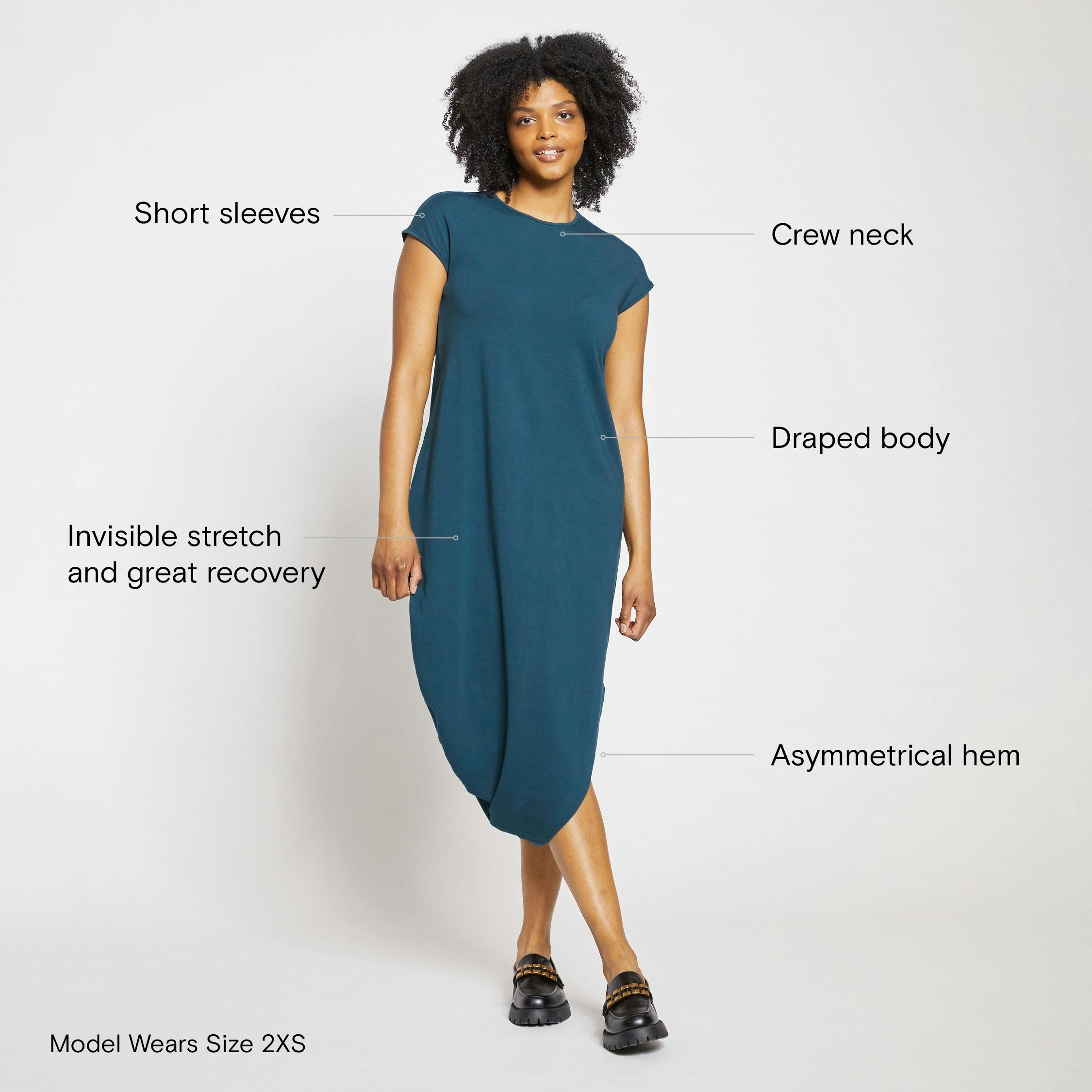 Iconic Geneva Dress - Deep Sea | Universal Standard
