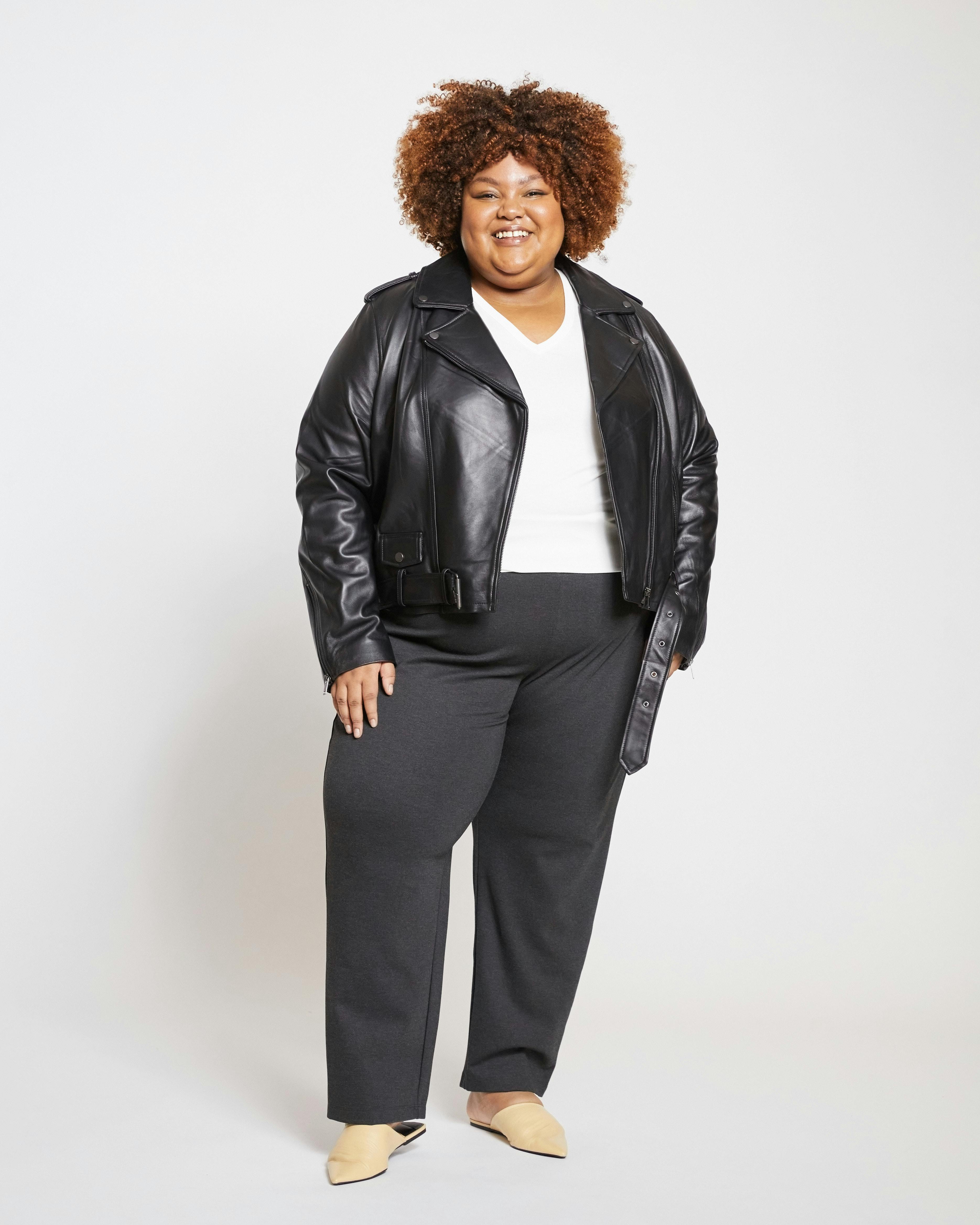 Leeron Leather Moto Jacket - Black | Universal Standard