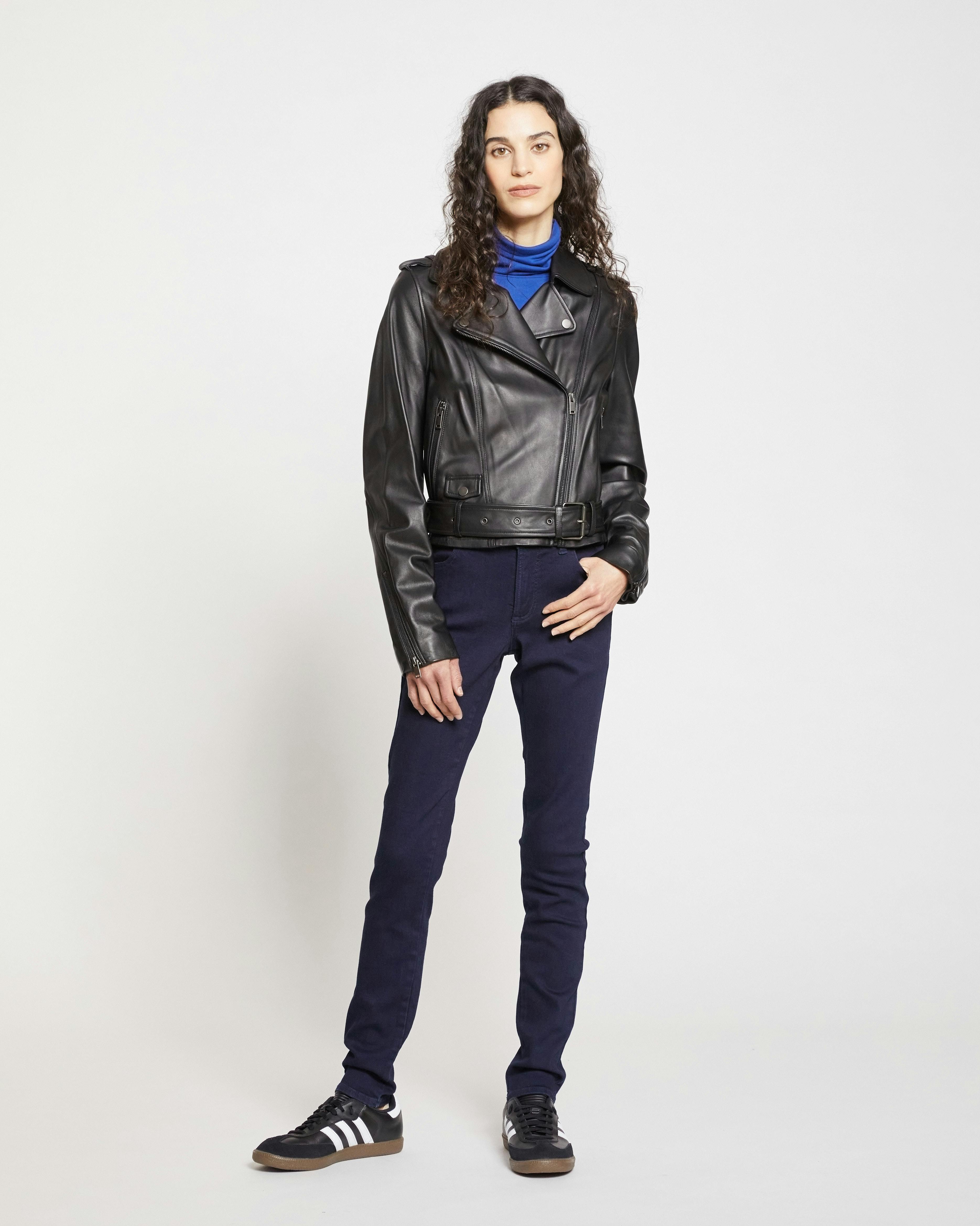 Leeron Leather Moto Jacket - Chili Chocolate | Universal Standard