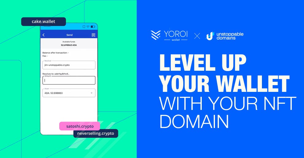 Unstoppable Domains hits Cardano with Yoroi Wallet integration ... Unstoppable Domains hits Cardano with Yoroi Wallet integration ...