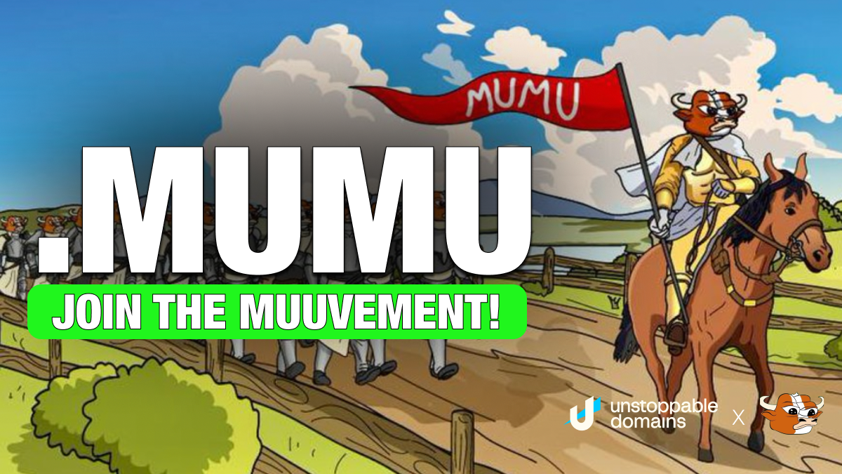 Join the Bullish Muuvement with .MUMU! 🐂💥 | Unstoppable Domains