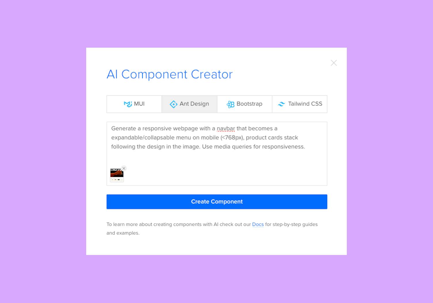 AI Component Creator | Merge