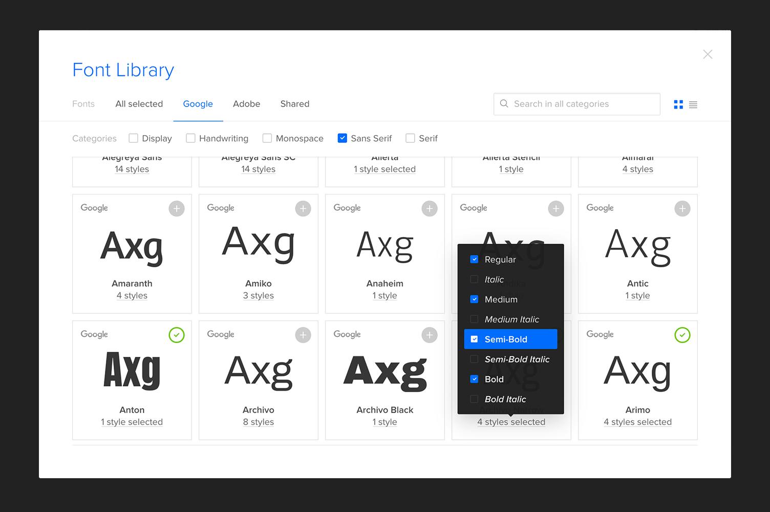 Fonts | Editor