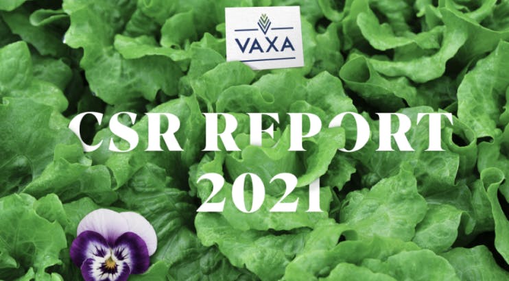 VAXA has published its first sustainability report for 2021 — VAXA