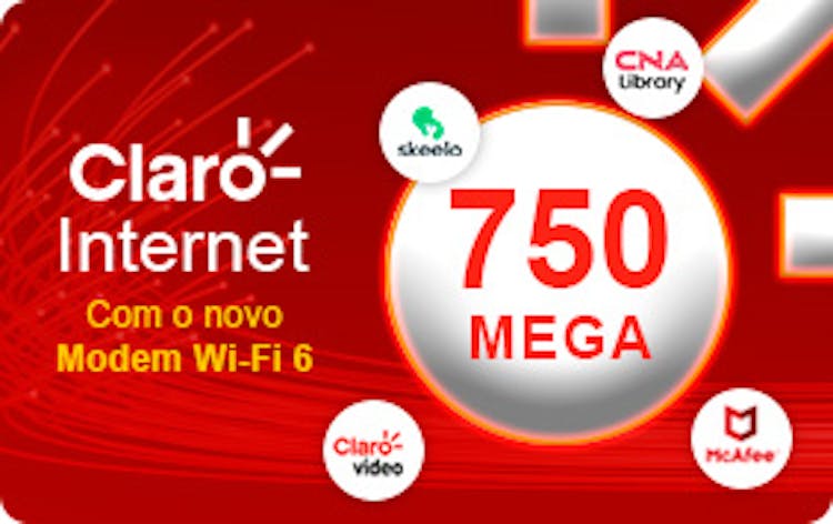 Claro Internet Fibra | 0800 267 2121 | A partir de R$49,90