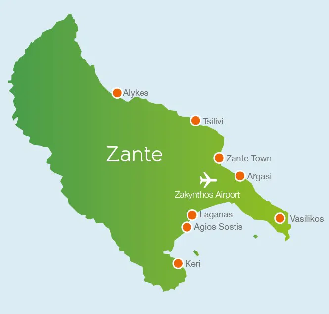 Zante Map