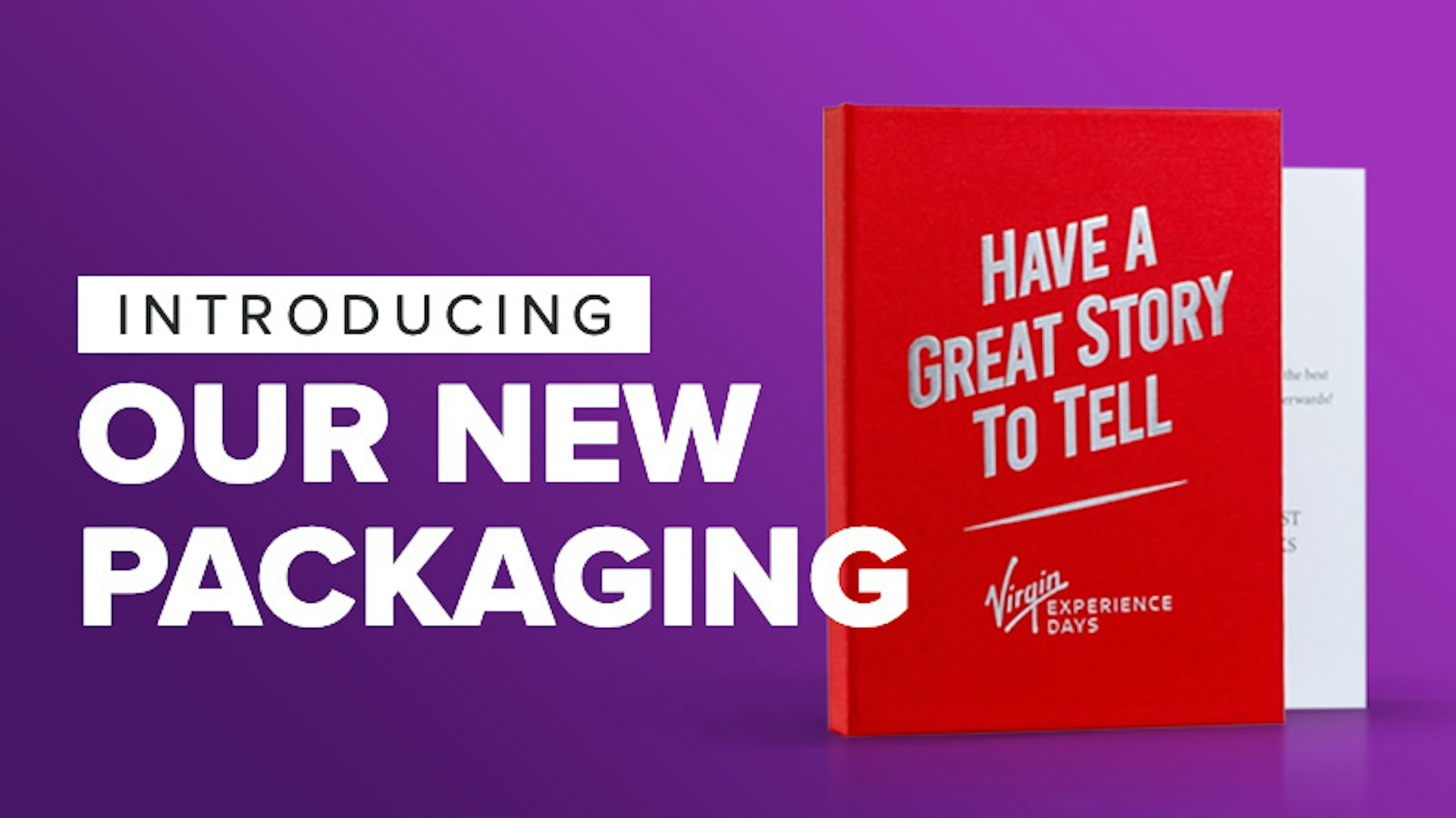 Introducing our Brand New Packaging | Virgin Experience Days