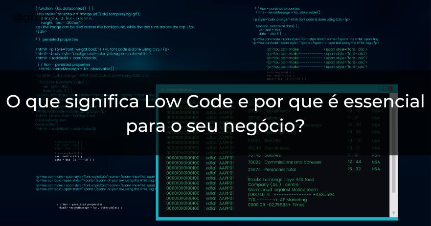 O que é Low Code? Entenda tudo agora!
