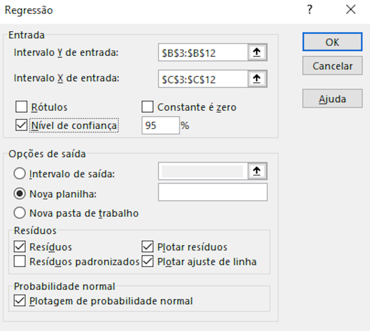 Descubra como fazer uma Regressão Linear simples no Excel