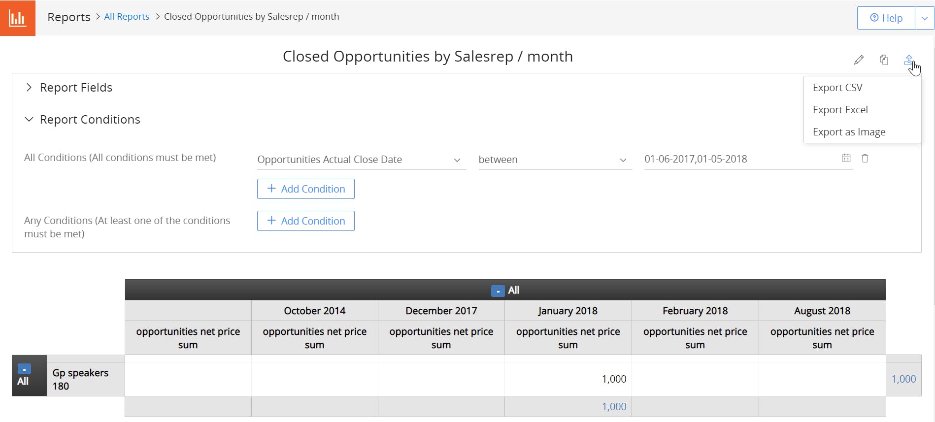 Herramienta de informes de CRM | Informes y cuadros de mando Vtiger
