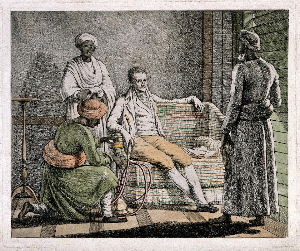 Hookah smoking in colonial Calcutta | Wellcome Collection