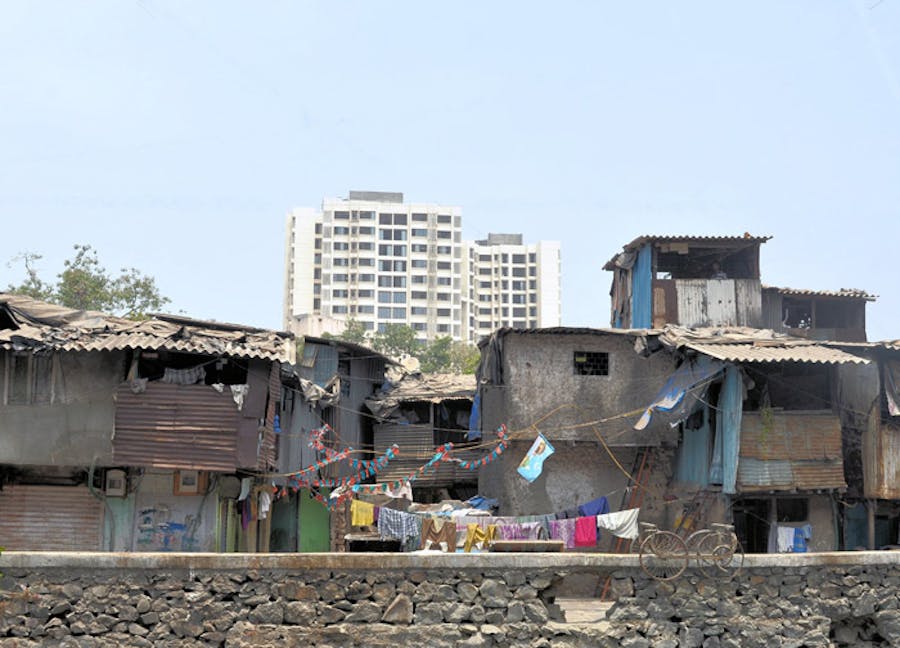 A favela is a slum or shantytown (town of shacks) in Brazil.