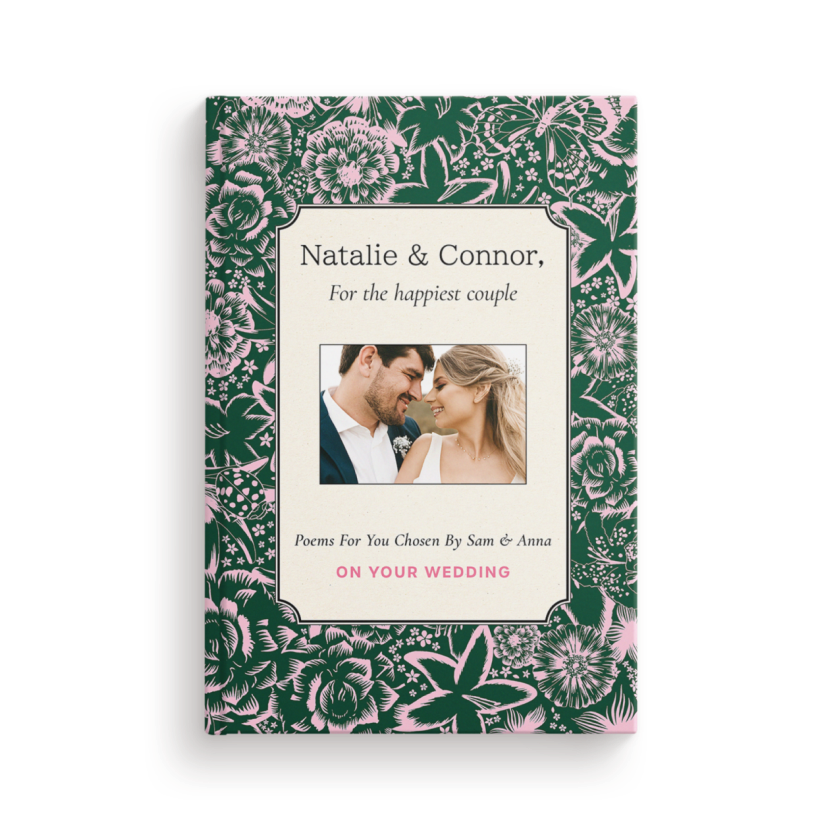 A personalized book of anniversary poems