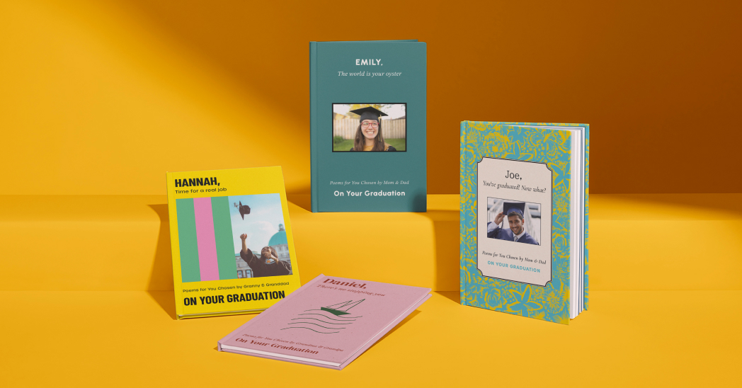A personalised poetry book for the newly graduated