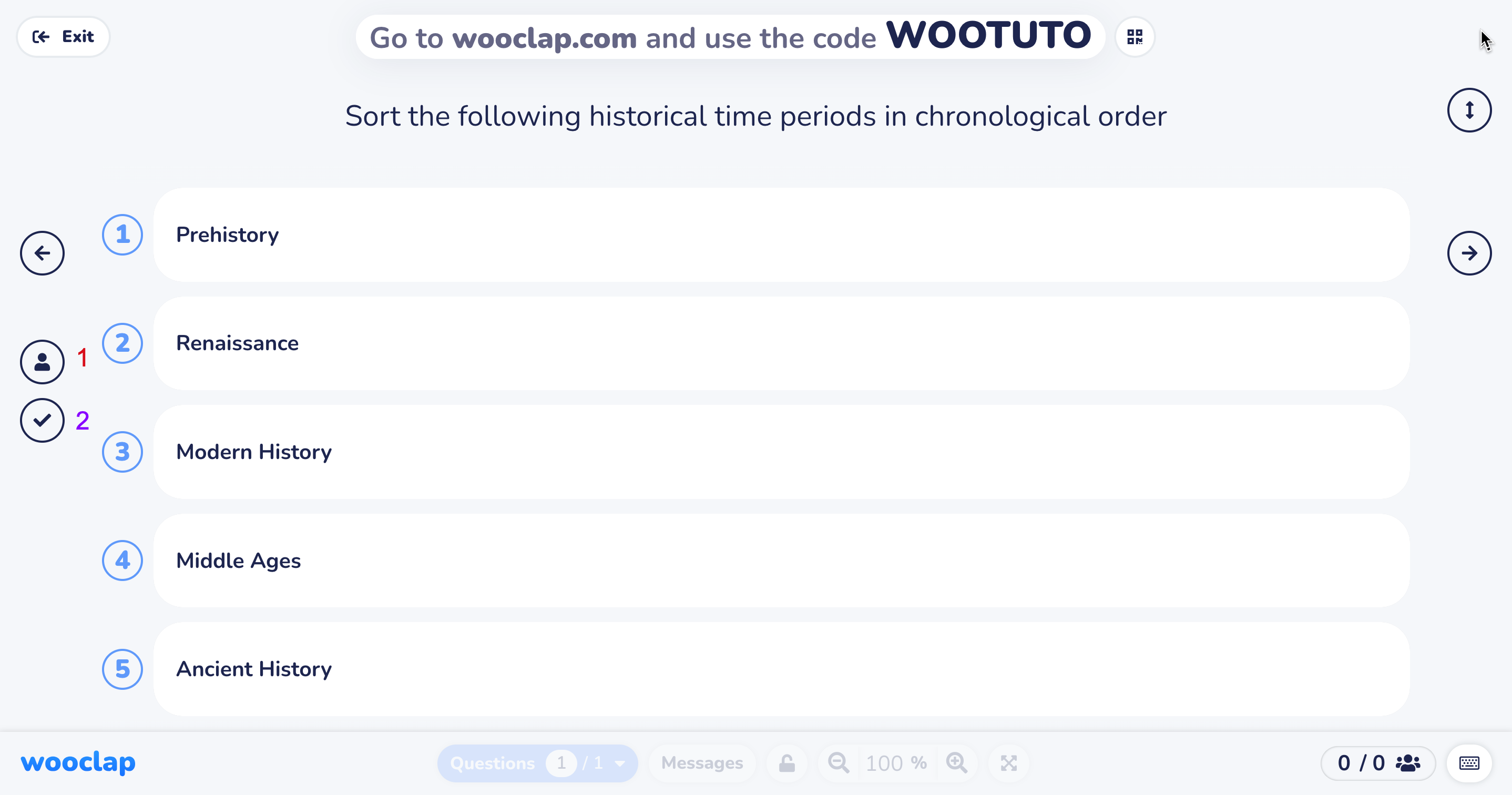 Better organize ideas with Sorting Questions | Wooclap