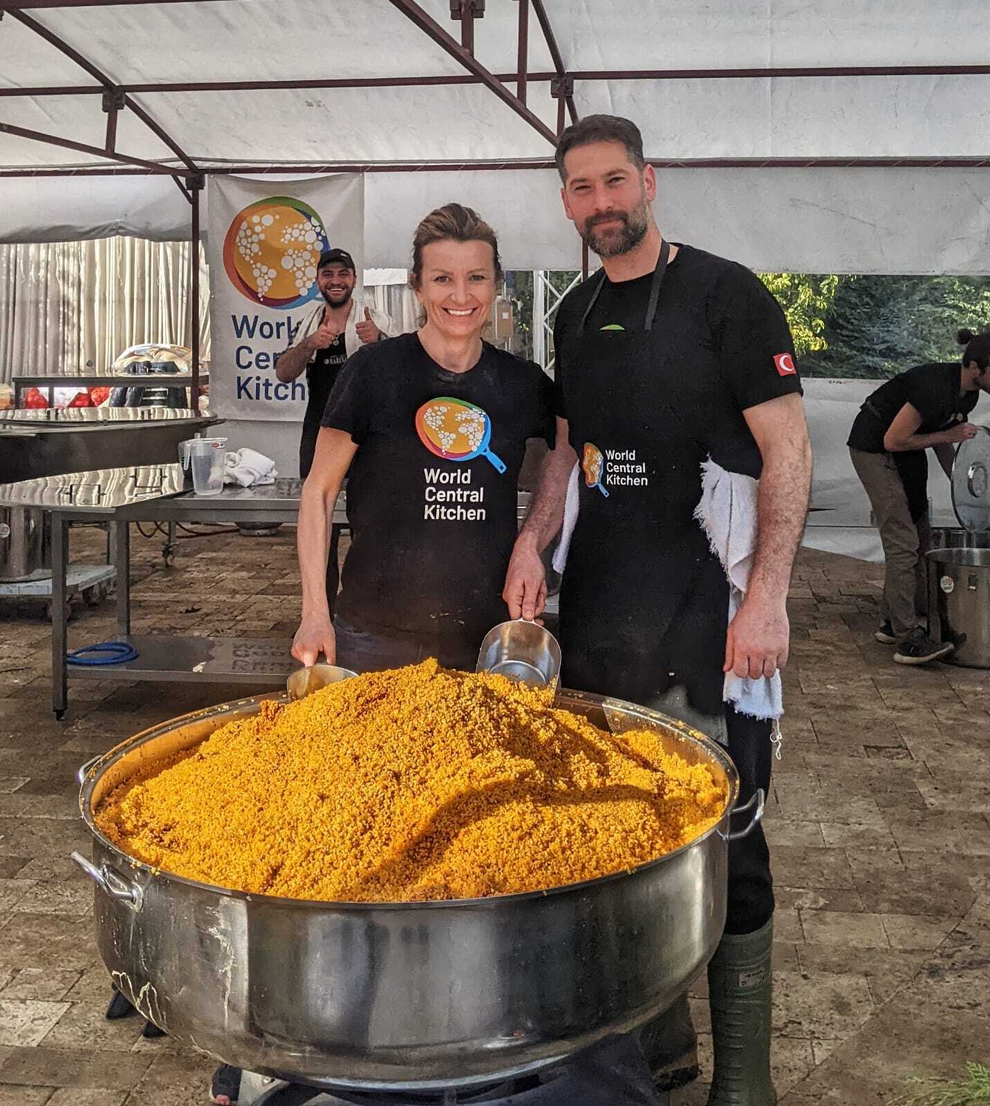 Left: Chef Olga in Antakya - Right: Chef Jamie in Elbistan