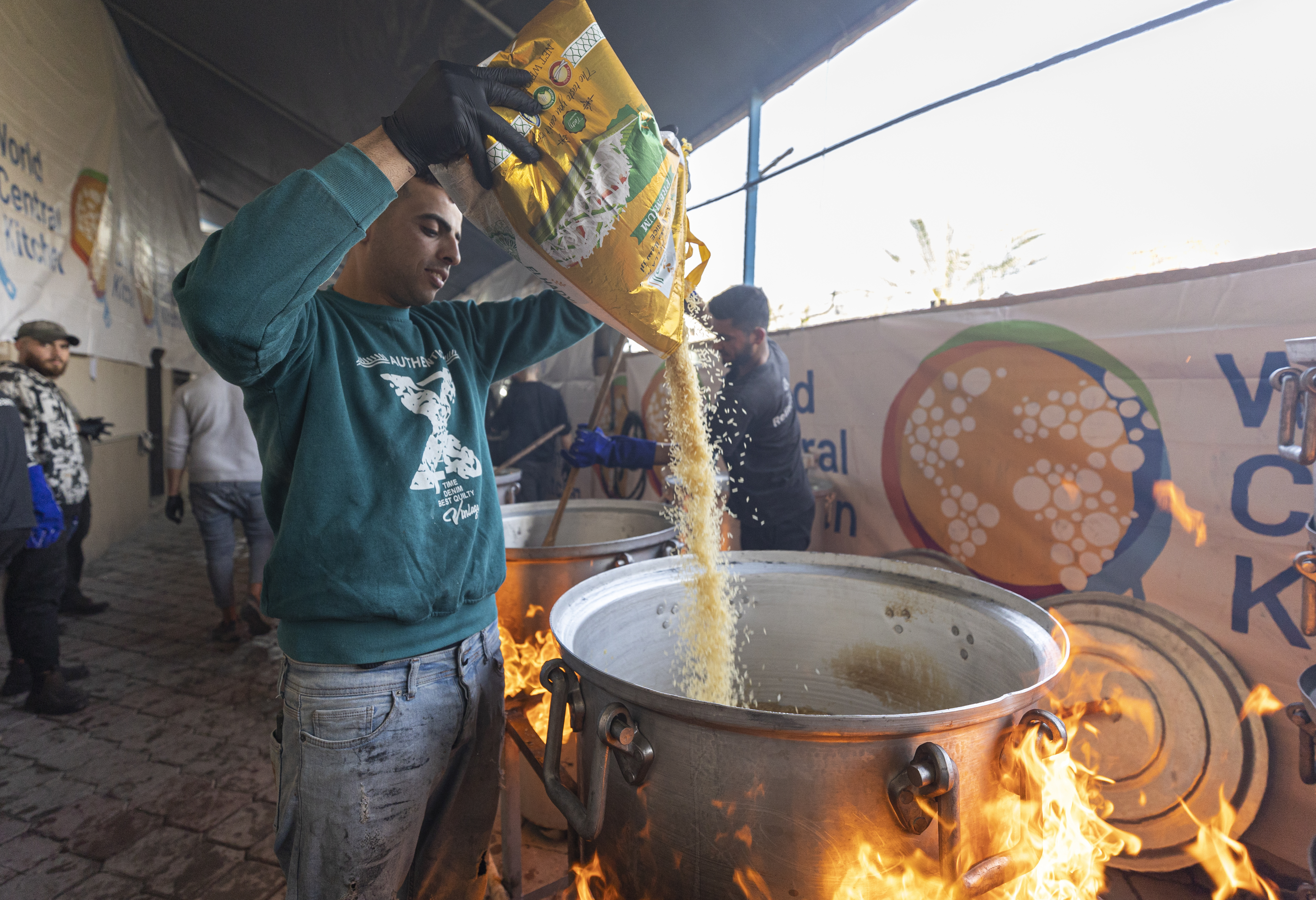 Blue background with abstract bubbles forming the continents of the world