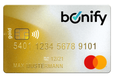 Gebührenfreie Kreditkarte: bonify-Mastercard Gold - bonify