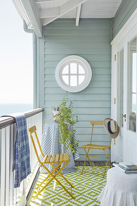 Celestial Blue Balcony Inspiration | Little Greene