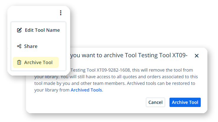 Preview of the archived tool prompt