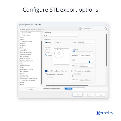 SLDPRT to STL: How To Convert SLDPRT to STL Files | Xometry