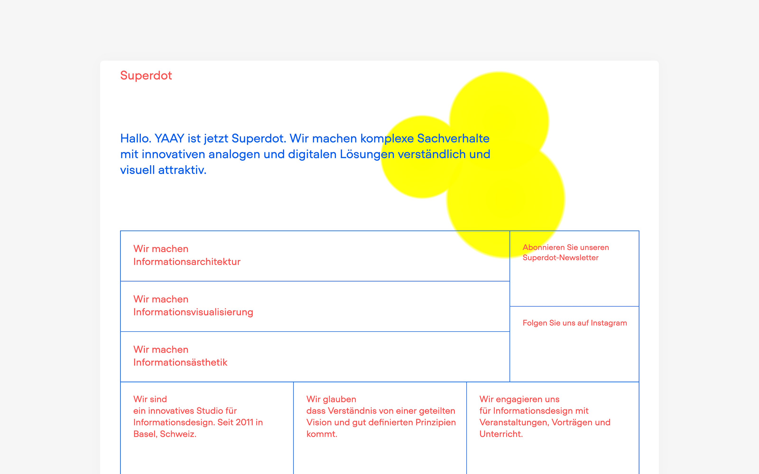 Superdot • Aus Yaay wird Superdot