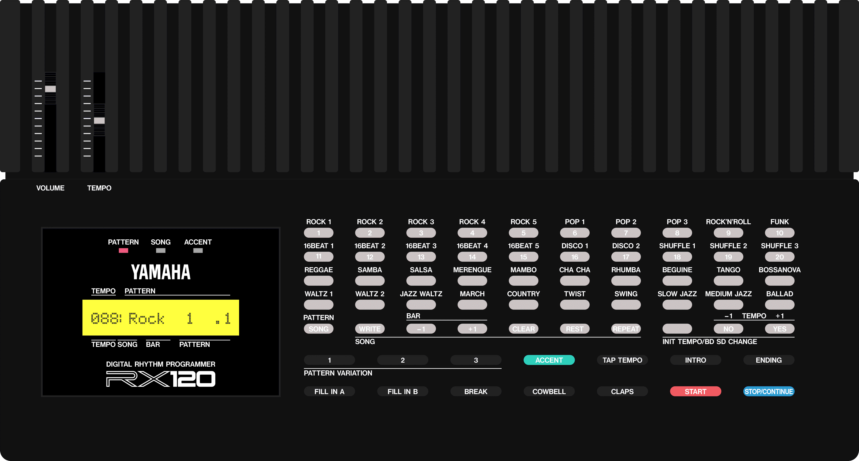 Yamaha RX120 | Drums | Yamaha black boxes online archive
