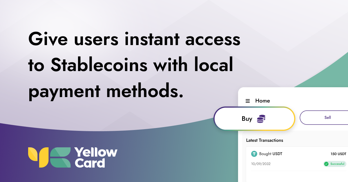 Give users instant access to Stablecoins with local payment methods.