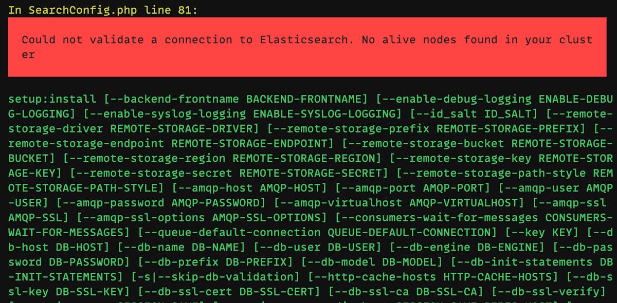 Magento 246 Bug Could Not Validate A Connection To Elasticsearch